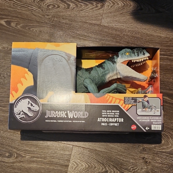 Mattel | Toys | Large Mattel Jurassic World Atrociraptor Pack Dinosaur ...